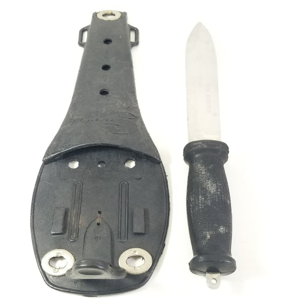 Sportsways Sea Hunter Fixed Blade Scuba Dive Knife Serrated Edge Sheat ...
